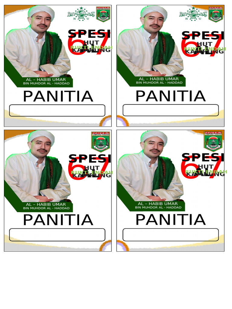 Template Name Tag Panitia HUT Kampung | PDF