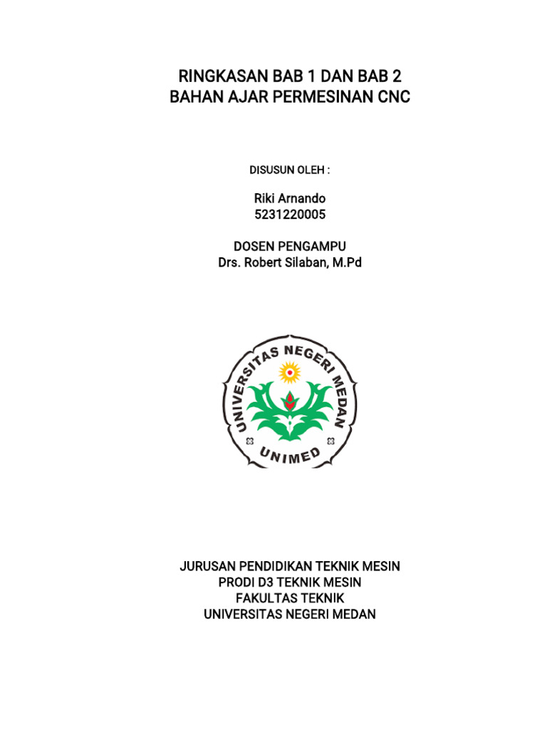 Makalah Bab 1 Dan 2 CNC Riki Arnando | PDF