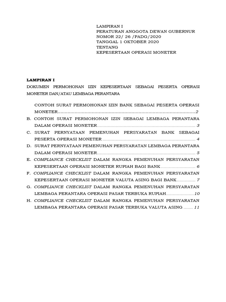 PADG Kepesertaan OM - Lampiran I | PDF | Bisnis | Hukum