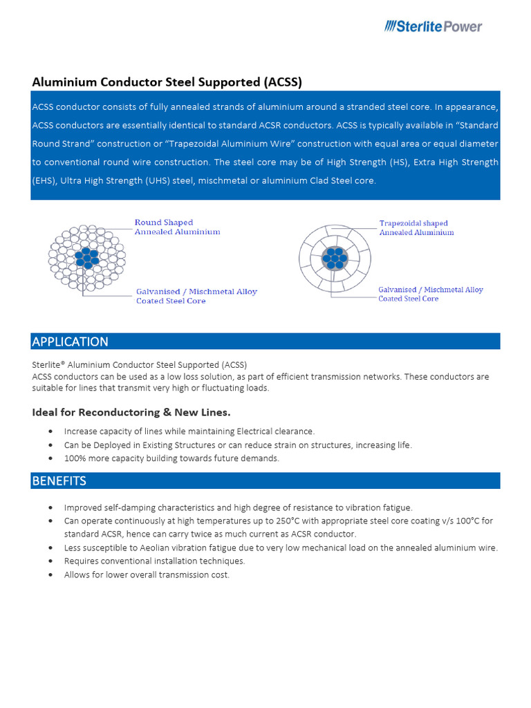 Acss Conductor | PDF | Building Engineering | Manufactured Goods