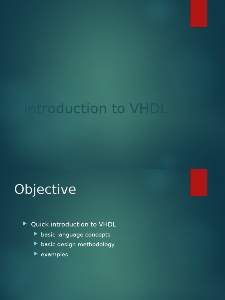 Introduction To VHDL | PDF | Vhdl | Information Technology