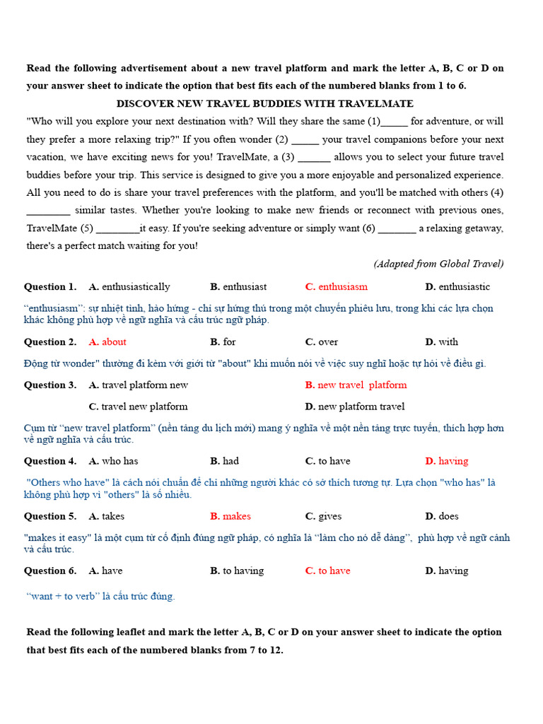 Practice Test 3 - Part 1 - Check | PDF