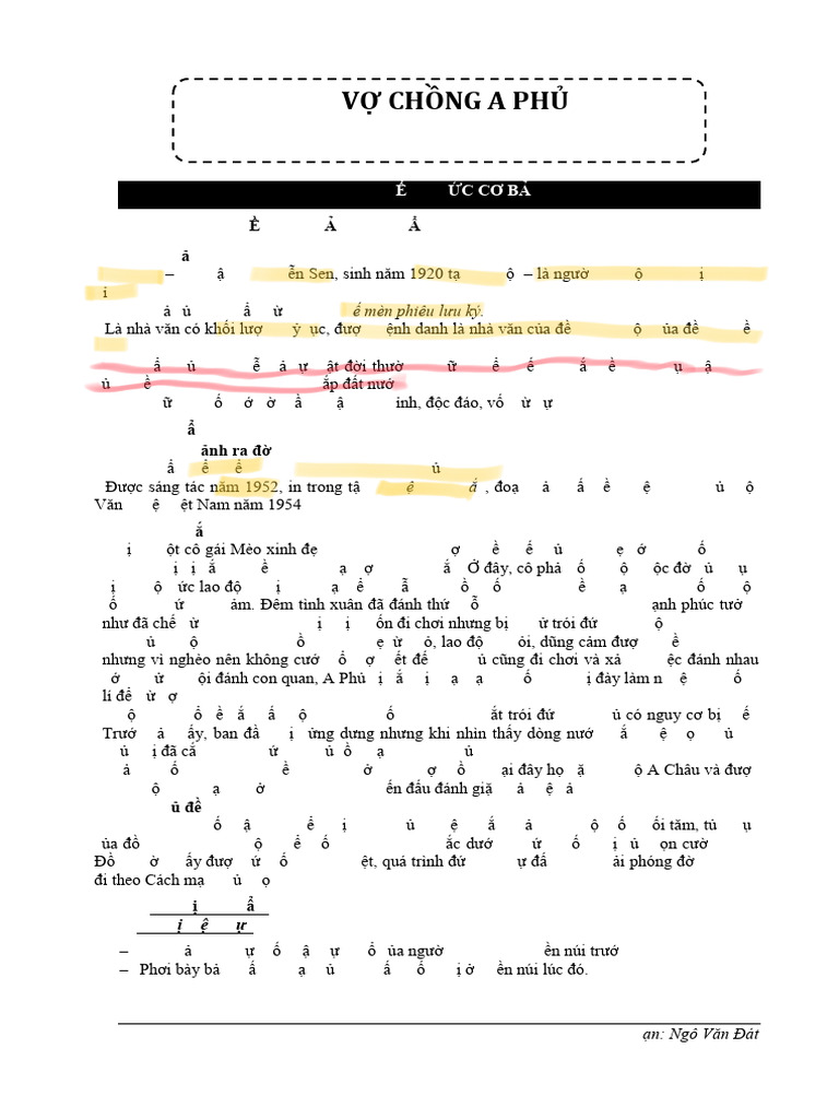 V CH NG A PH : (Tô Hoài) | PDF