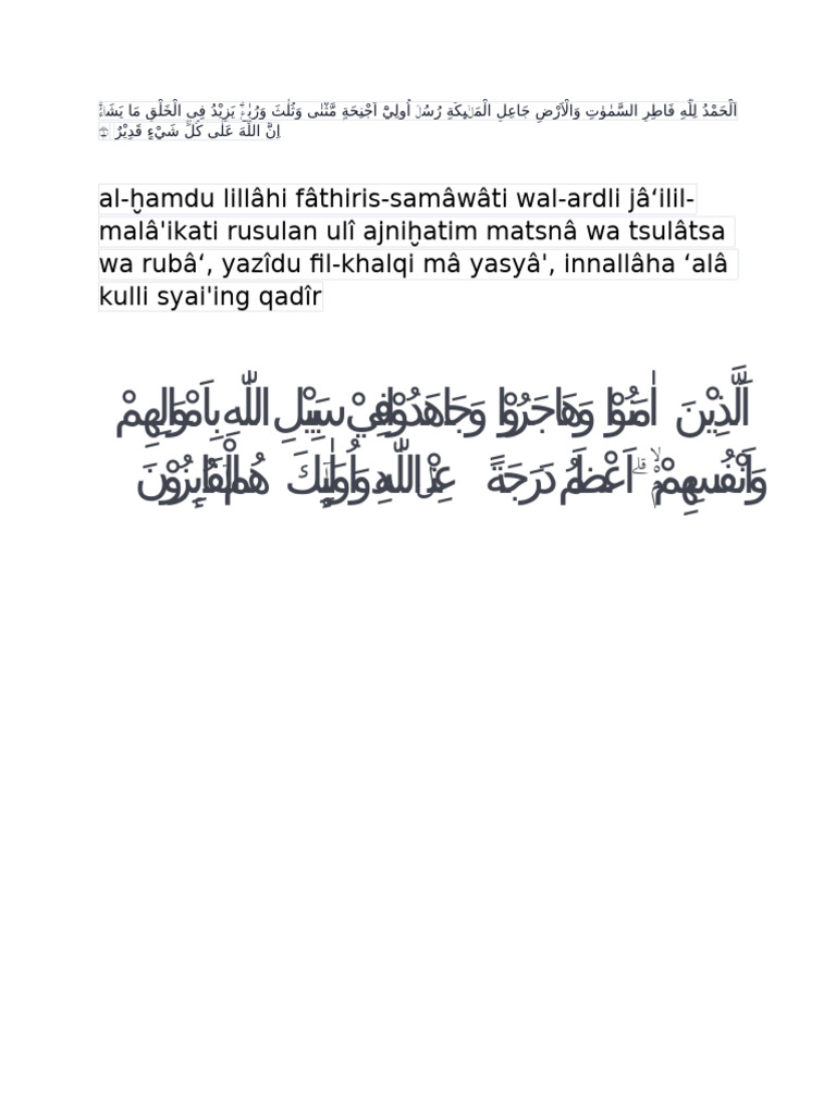 Surat Al Fatir | PDF