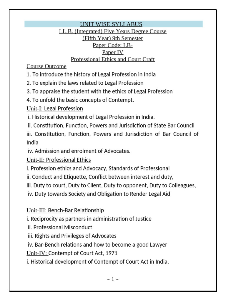 Unit 2 Ethics Handouts Pdf Lawyer Conflict Of Interest