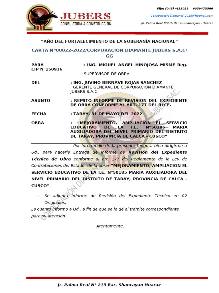 Carta Compatibilidad | PDF