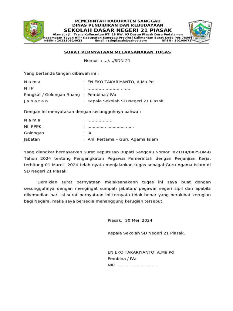 Contoh SPMT PPPK 2024 Guru | PDF