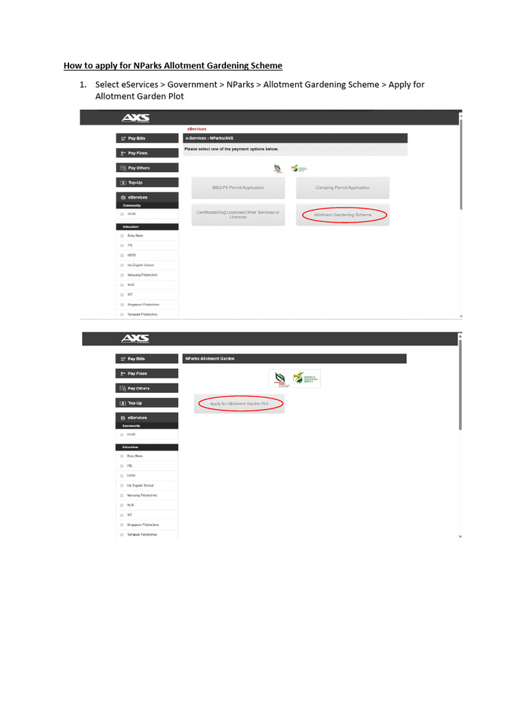 Nparks Ag Plot How To Apply Axs | PDF