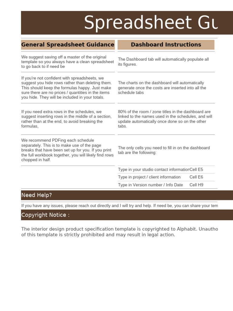 Product Specification Schedule Template 1 2024 19-10-05!31!36 | PDF ...