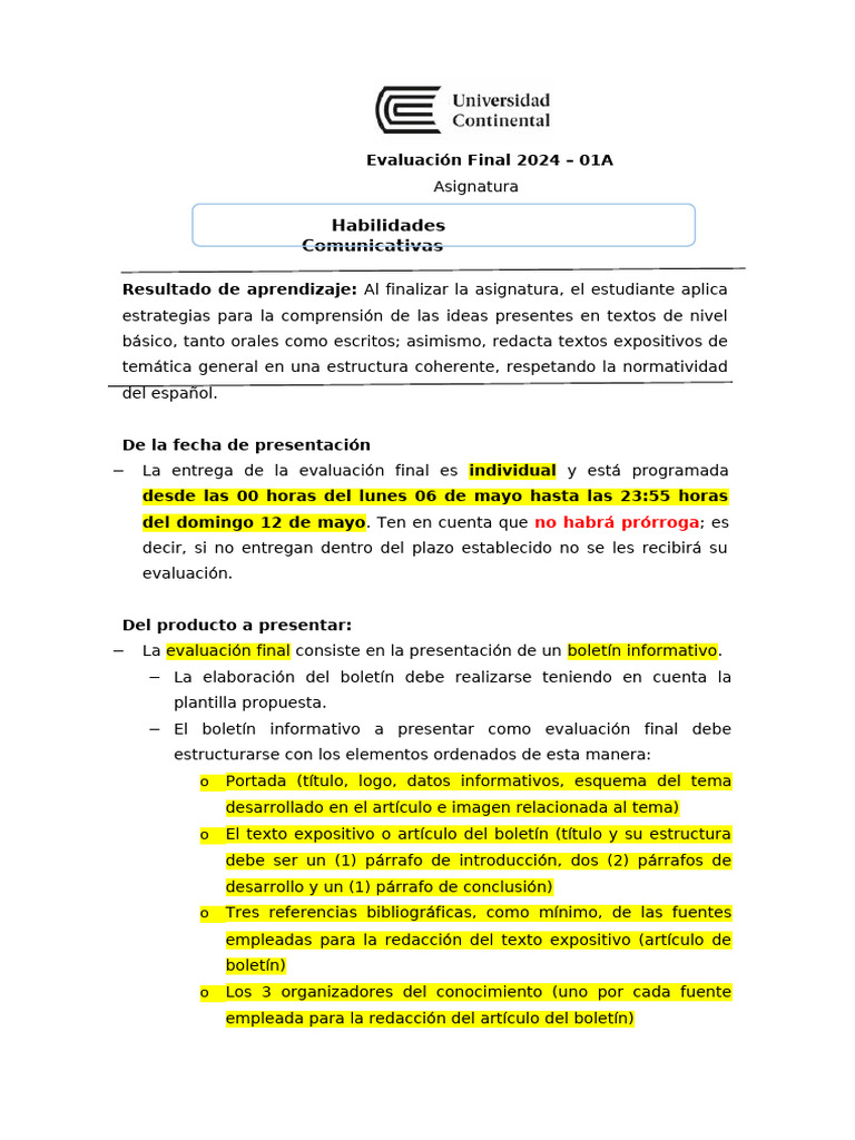 Consigna de Evaluación Final 2024 01A | PDF | Crecimiento personal y profesional