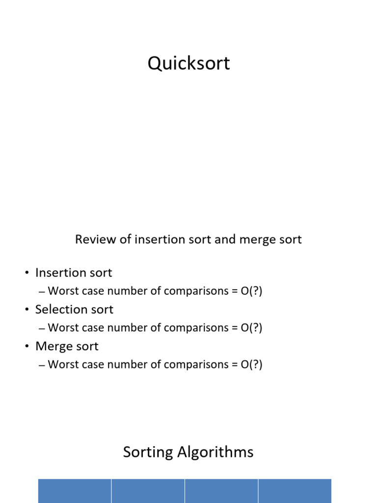 Lec9 Quicksort Pdf Computer Programming Theoretical Computer Science
