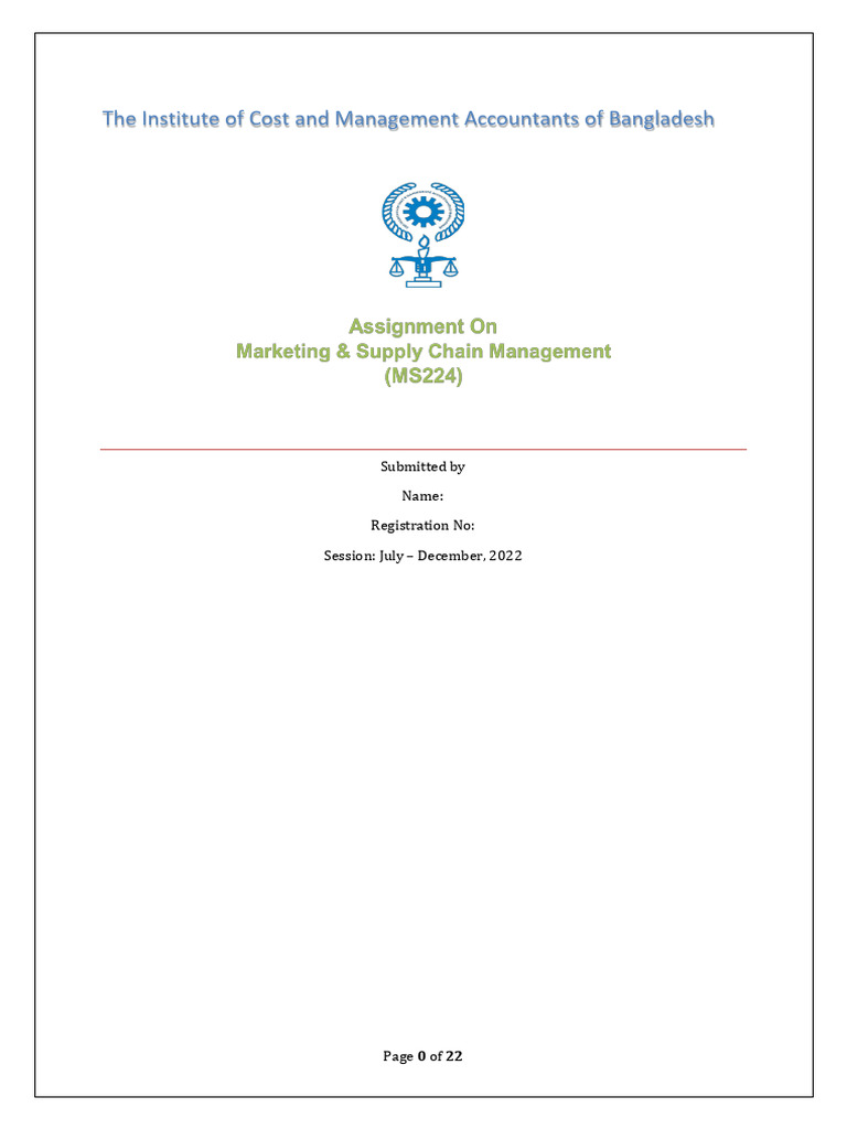MS224-Marketing-Supply-Chain-Management | PDF | Enterprise Resource Planning | Marketing