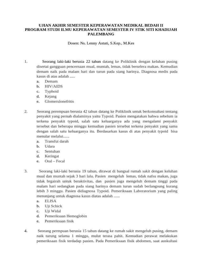 Soal Uas KMB Ii | PDF | Kesehatan Holistik