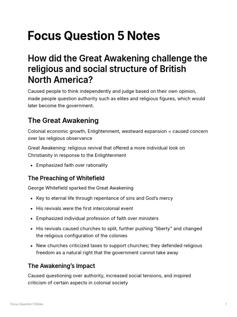 Eric Foner Give Me Liberty! Chapter 4 Focus Question 5 Summary | PDF ...