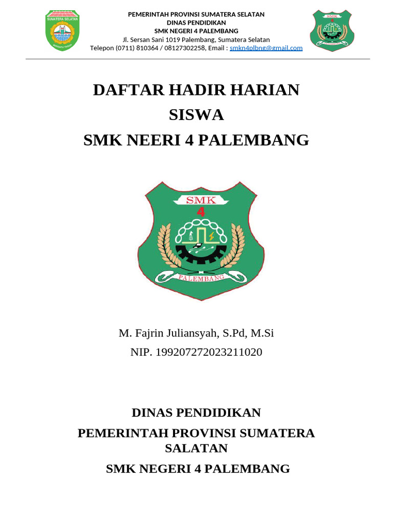 Cover Absensi | PDF | Kesehatan Holistik