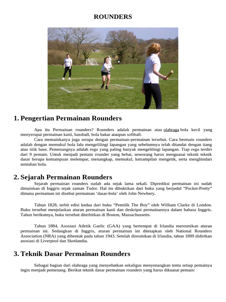 Panduan Lengkap Permainan Rounders | PDF