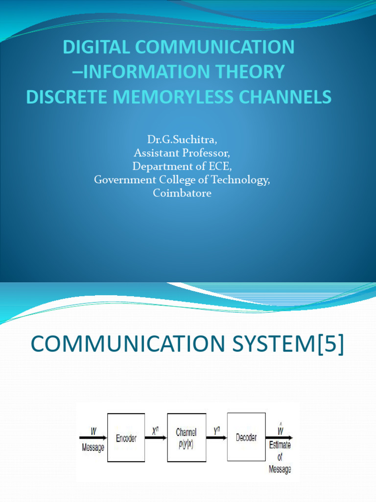 1.4discrete Memoryless Channels | PDF | Matrix (Mathematics) | Probability Distribution