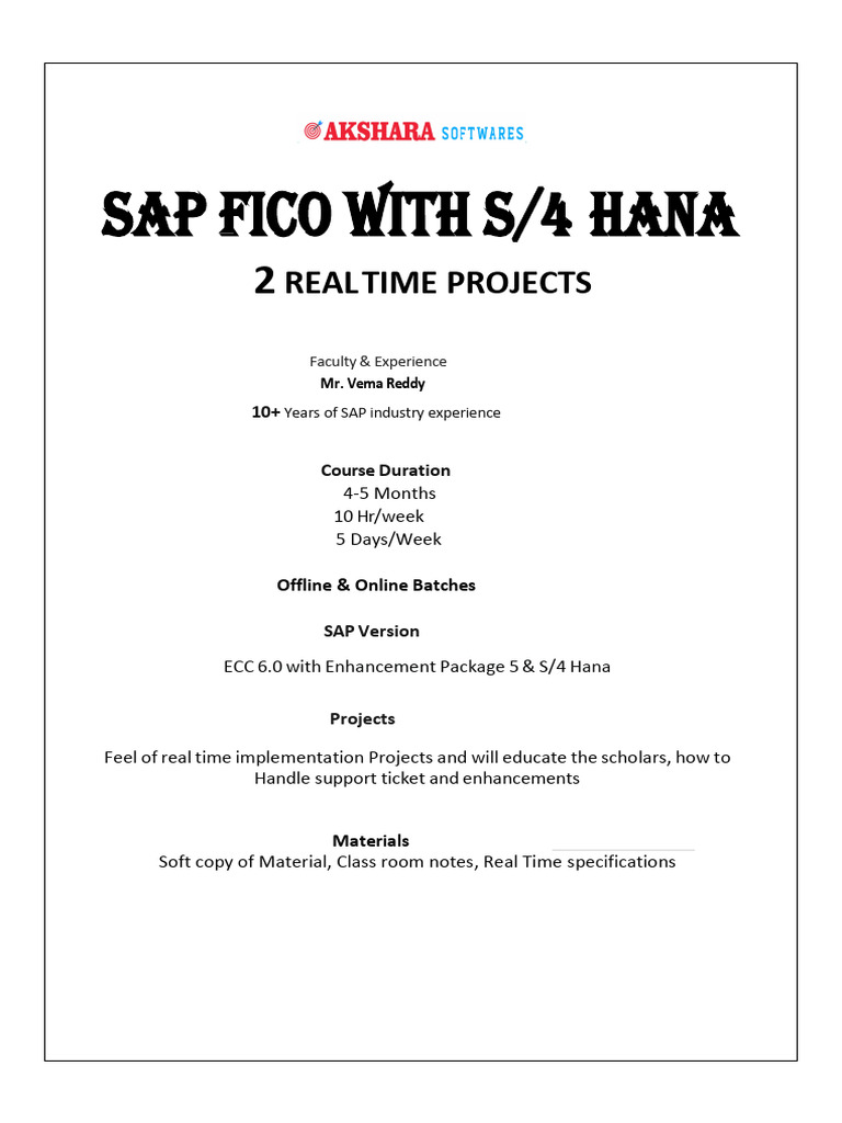 Sap Fico With s4 Hana - Content | PDF | Payments | Banks