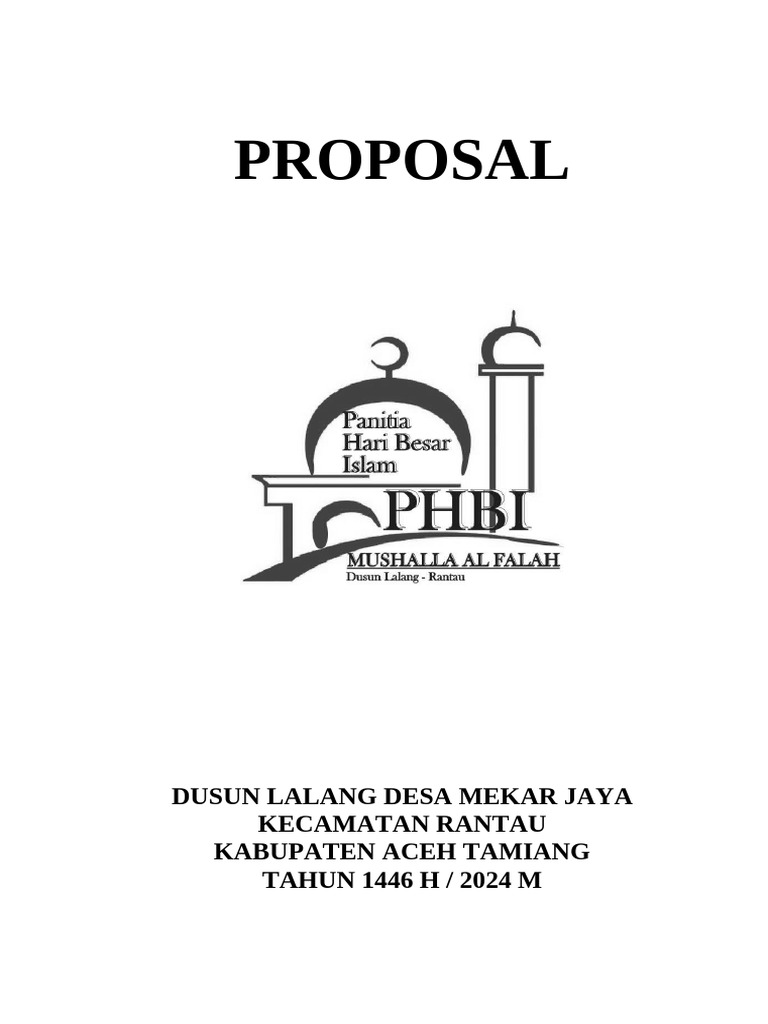 Cover Proposal Maulid Nabi | PDF