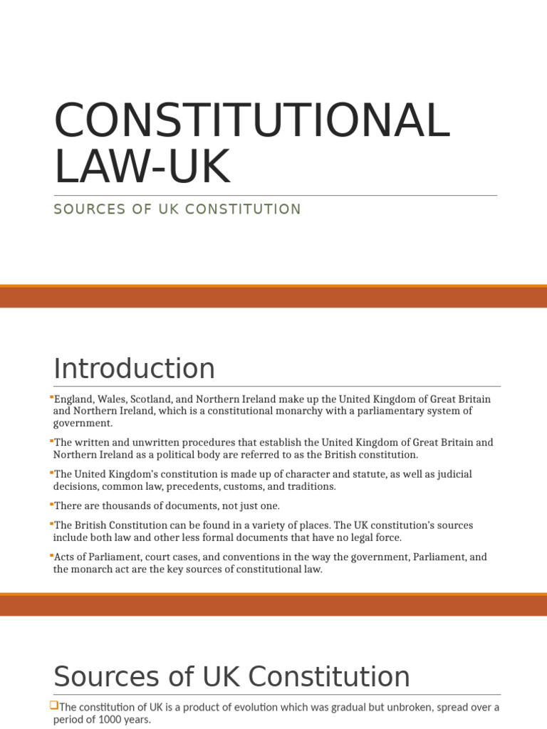 Constitutional Law-Uk Sources | PDF | Constitution | Constitution Of ...