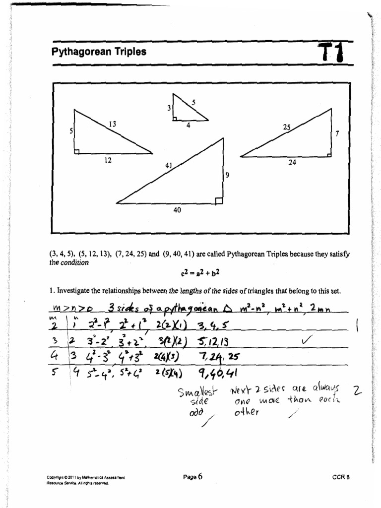 Pythagorean Triples Sc | PDF