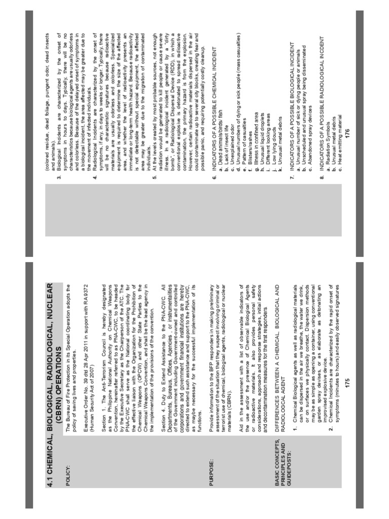 BFP Operational Procedures Manual Special Opns | PDF | Cbrn Defense ...