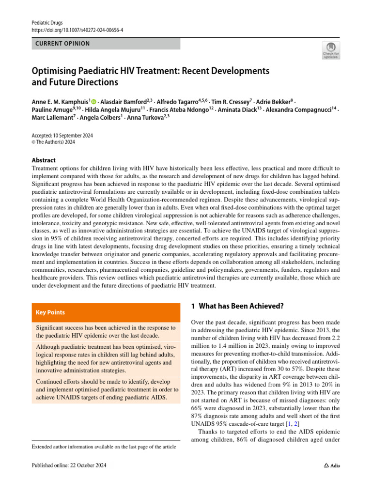 2023 Pediatric HIV Treatment Guidelines | PDF | Management Of Hiv/Aids ...