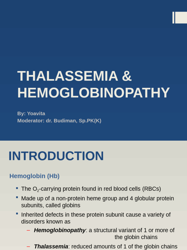 5.thalassemia - Hemoglobinopathy | PDF | Hematology | Blood
