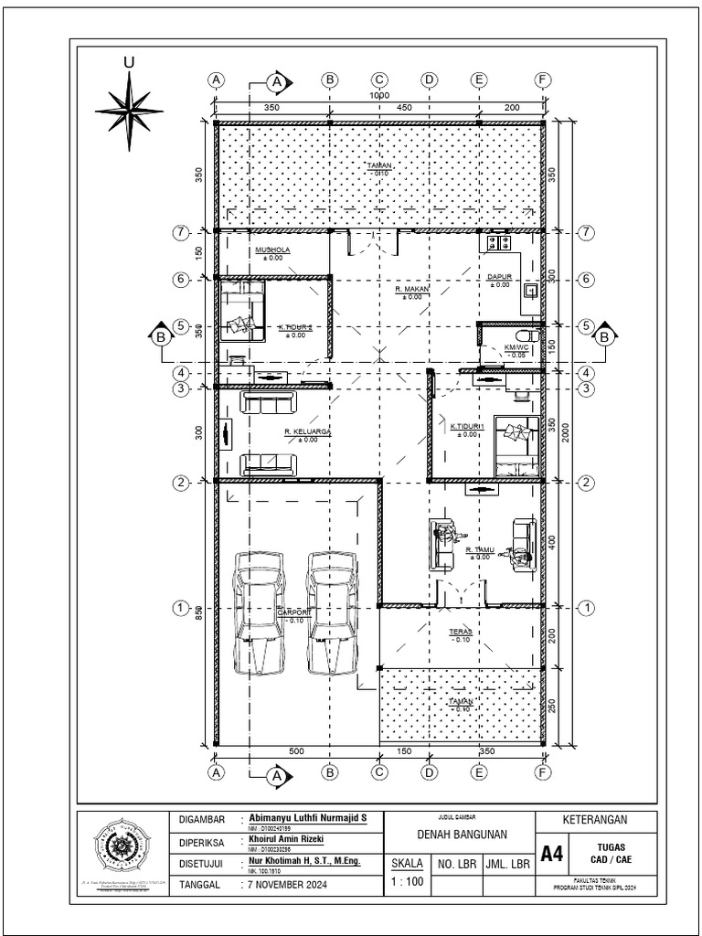 Denah dan Detail Pondasi Teknik Sipil | PDF