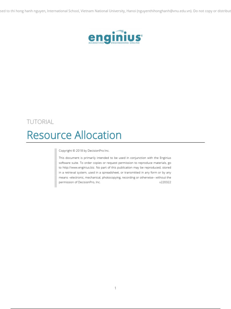 allocation_tutorial | PDF | Marketing | Mathematical Optimization