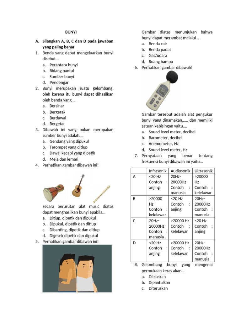 Gelombang Bunyi Kelas | PDF