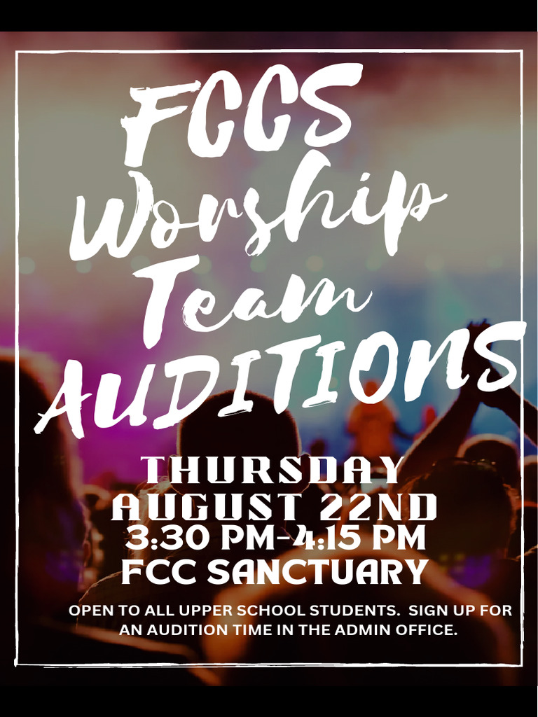 Worship Audition Flyer | PDF