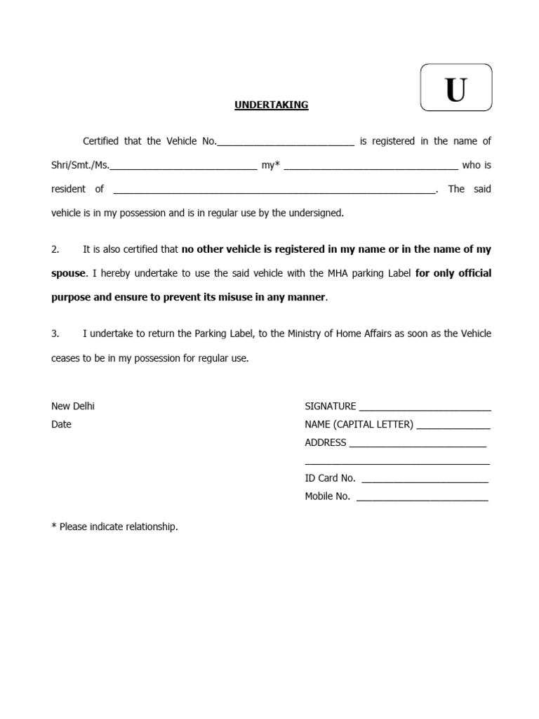 MHA Parking Label Application Form 2025 | PDF | Driver's License ...