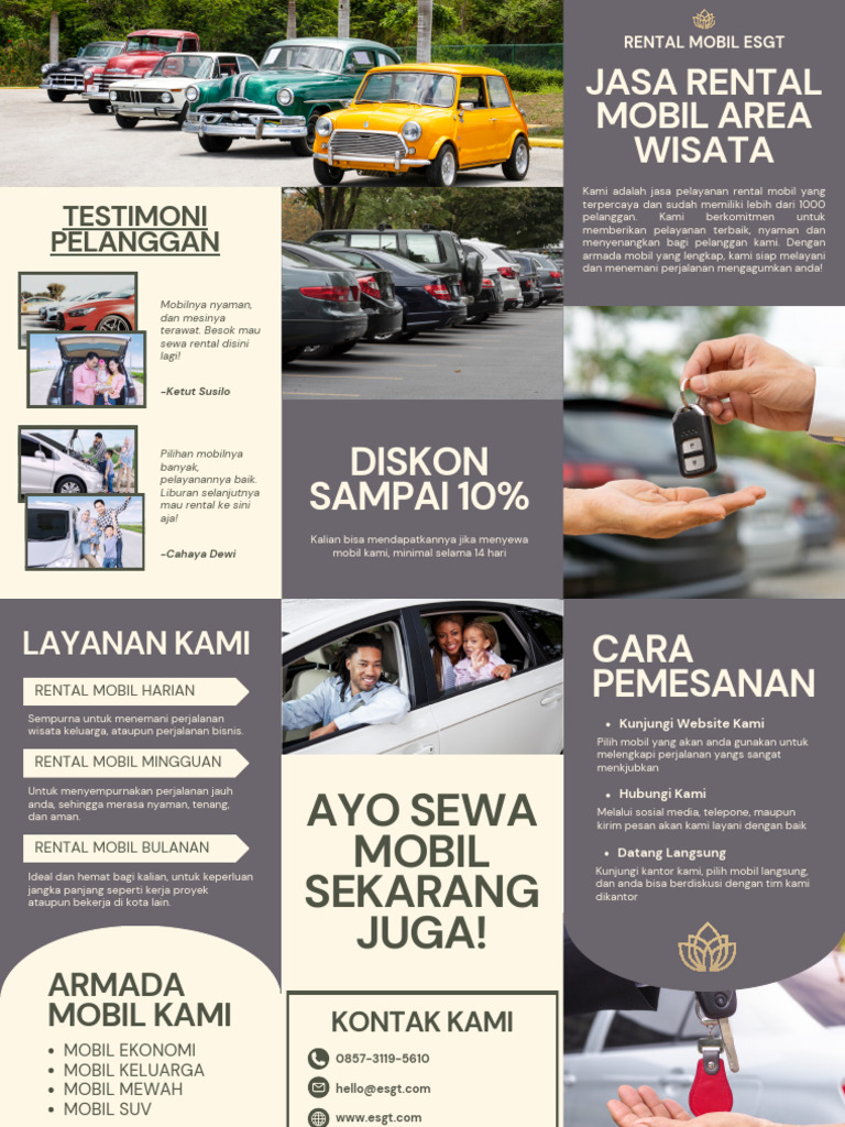 Brosur Rental Mobil Mewah | PDF
