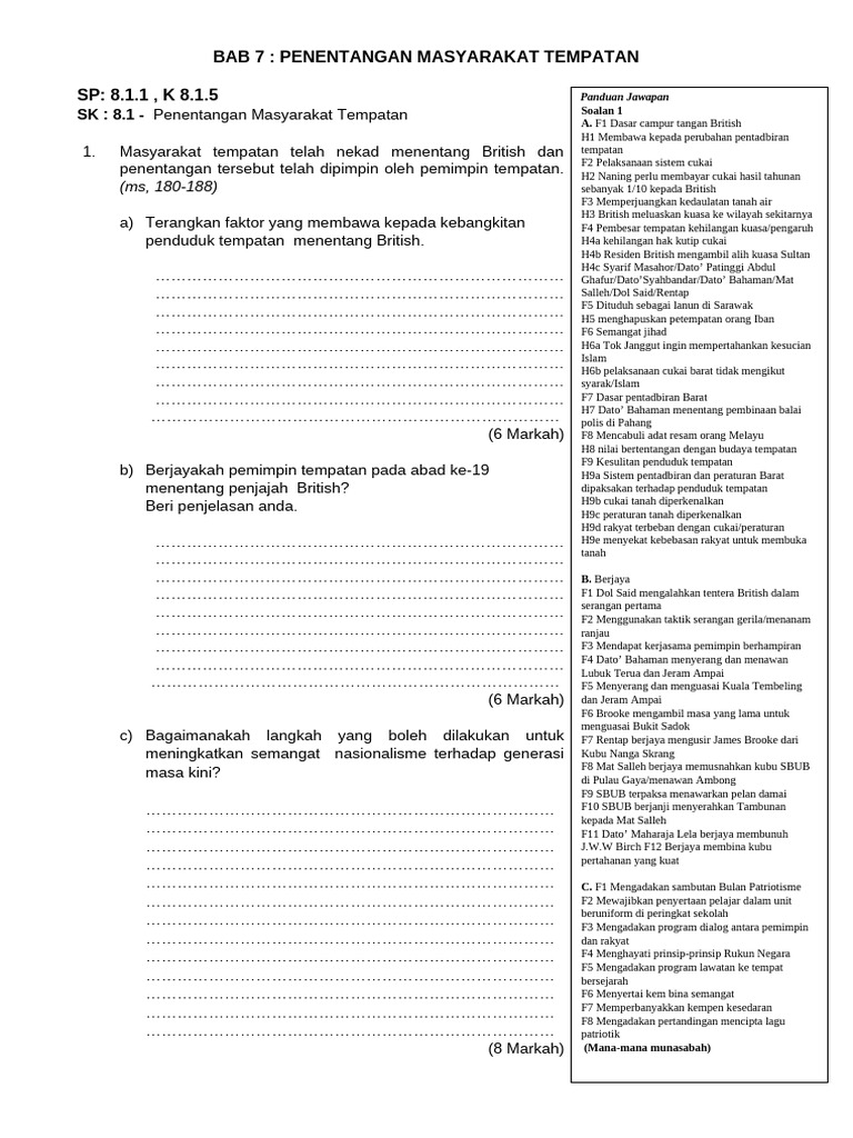 Esei Tingkatan 3 | PDF