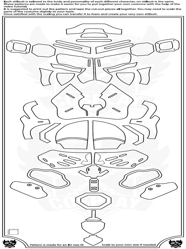 Dune Cosplay Pattern+ Watermark (Black) | PDF