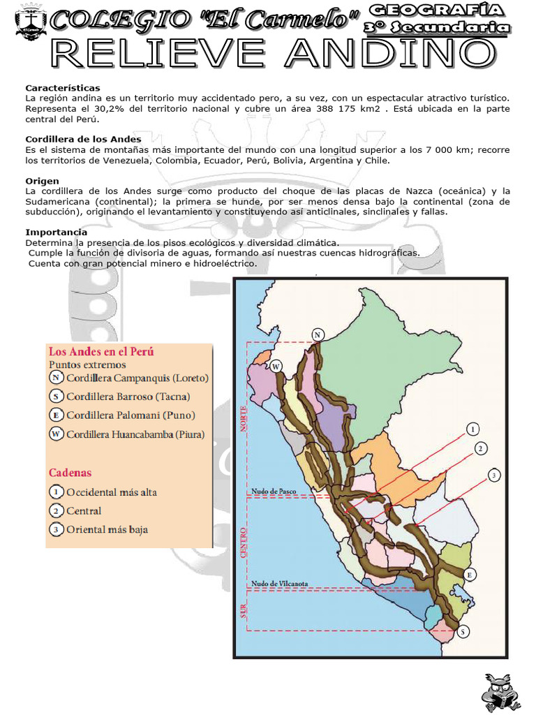 Geografía y Relieves de los Andes Peruanos | PDF | Andes | Montañas