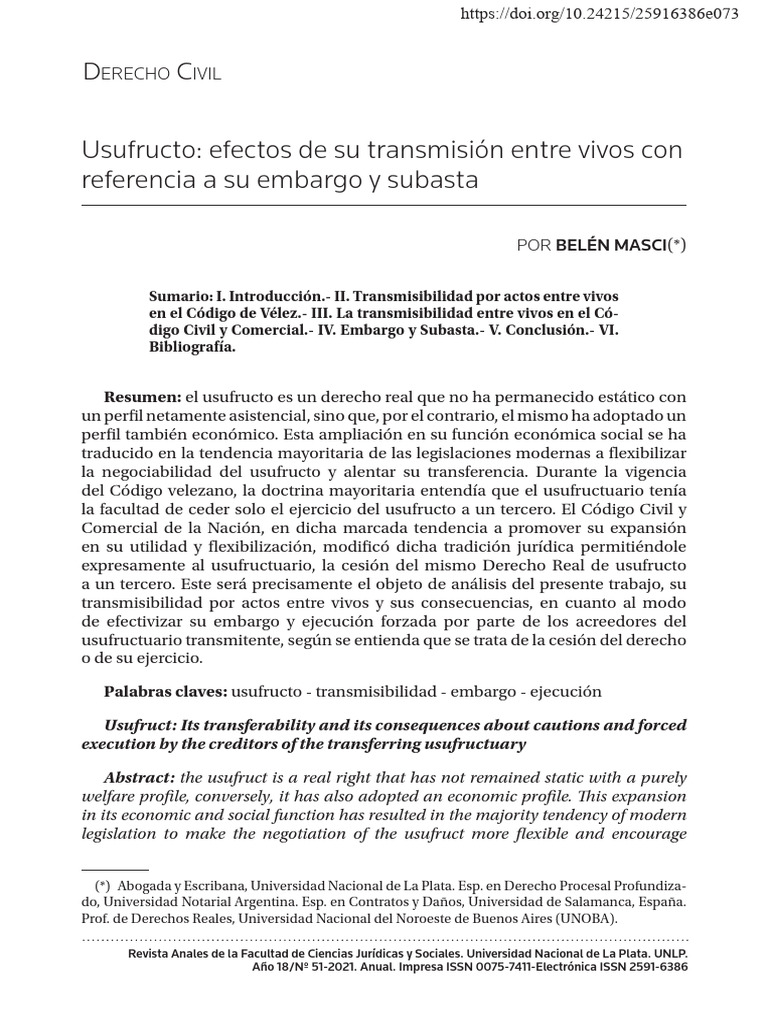 Lucianaali, 5 - Masci (Anales 51) | PDF | Propiedad | Derecho privado
