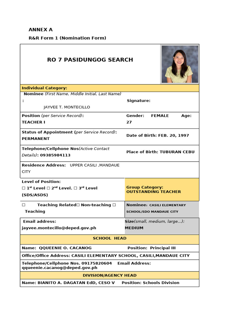 Montecillo Forms | PDF | Teachers | Behavior Modification