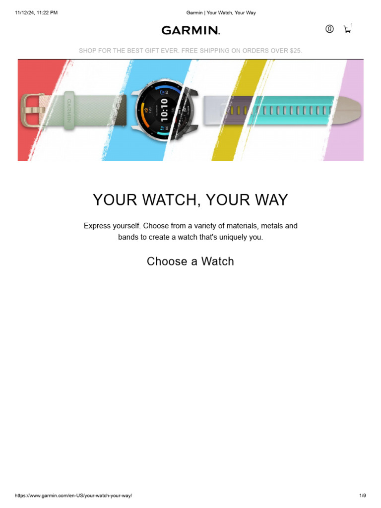 Garmin - Your Watch, Your Way | PDF | Smartwatch | Consumer Electronics
