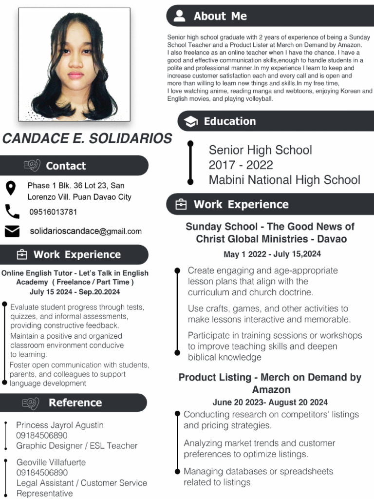 Candace Solidarios Resume | PDF