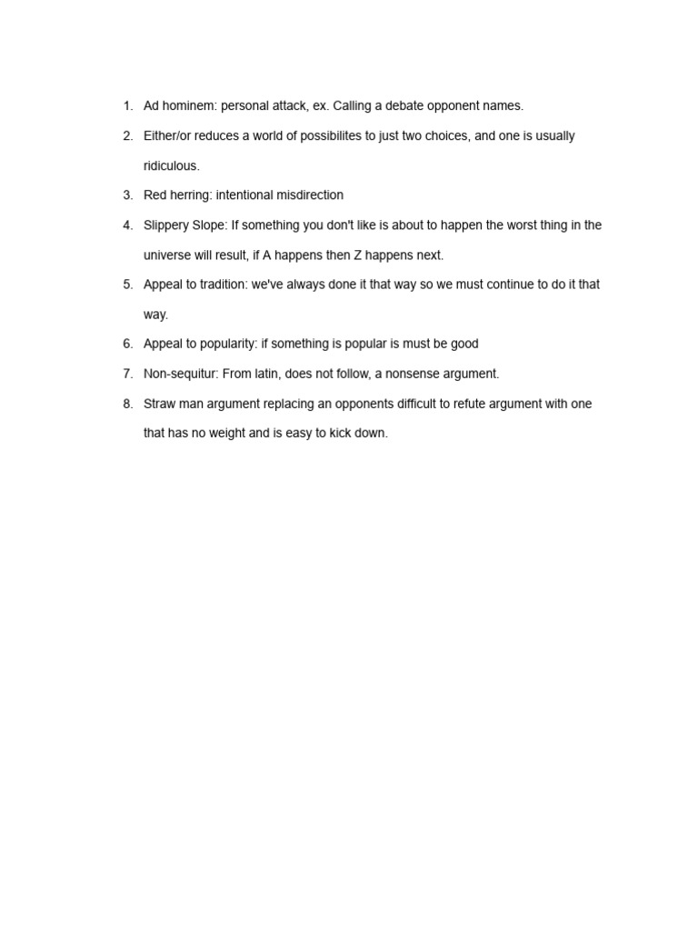 Common Logical Fallacies Explained | PDF