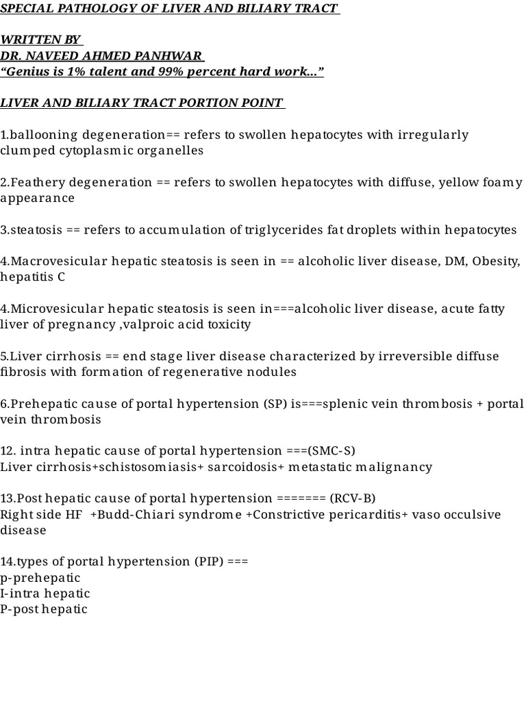 Patho Liver Bcqs 4th Year | PDF | Hepatitis | Hepatitis B