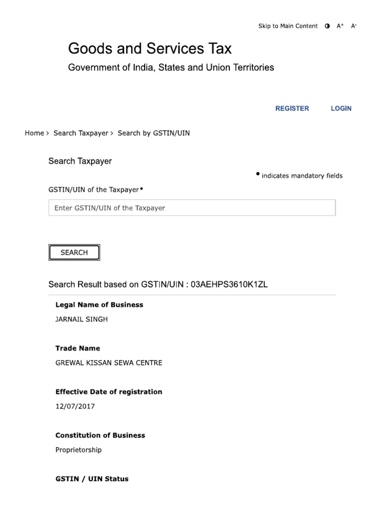 GST Details | PDF