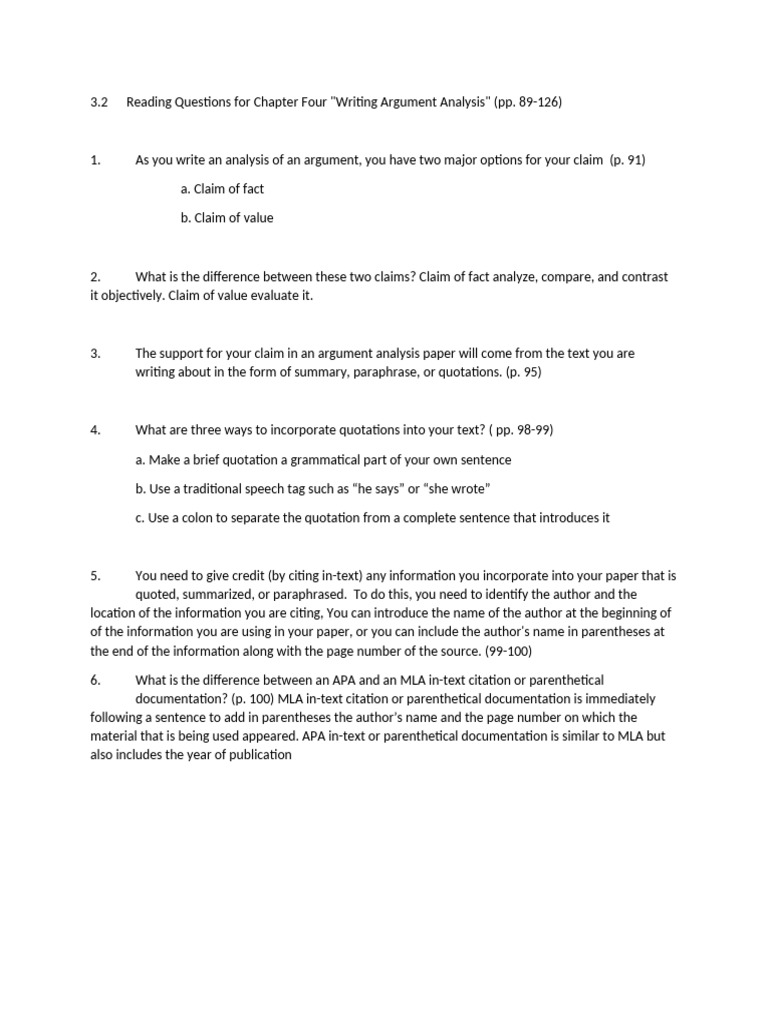 3.2 Reading Questions For Chapter Four-6 | PDF | Career & Growth