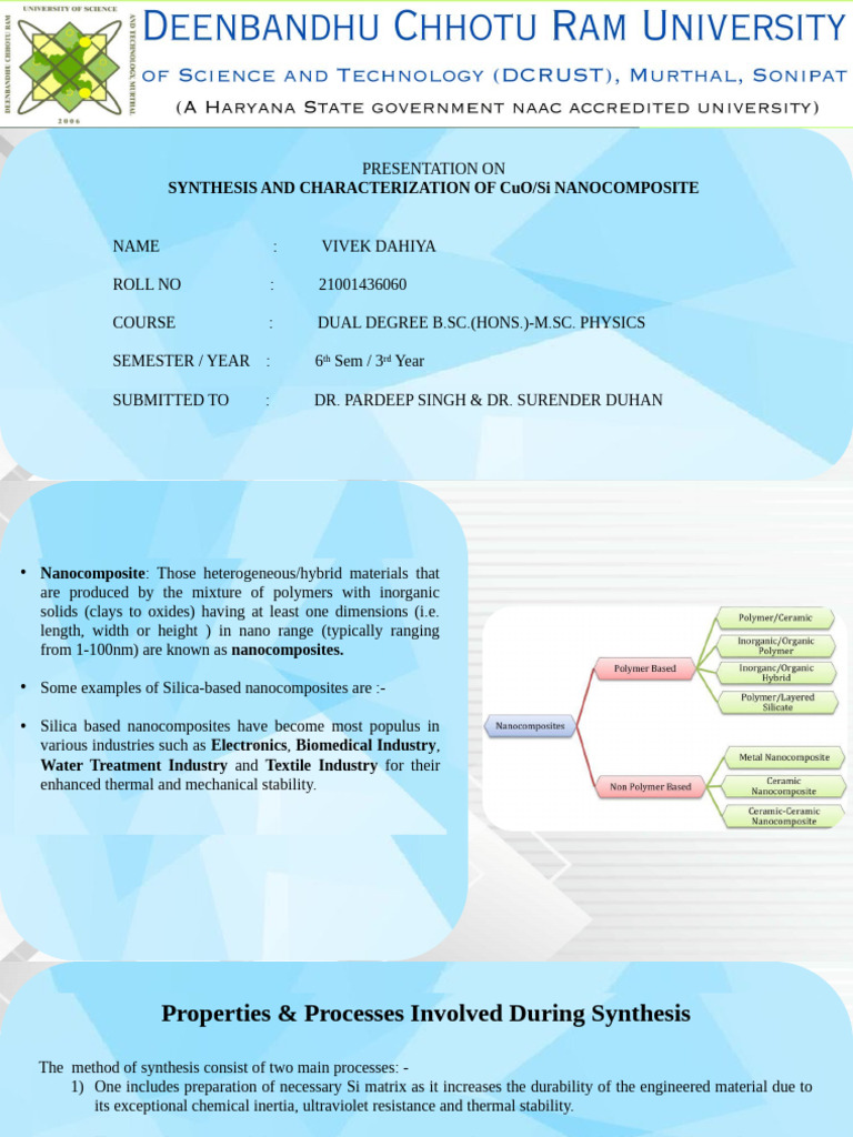 Major_ppt (1) | PDF | Nanocomposite | Materials