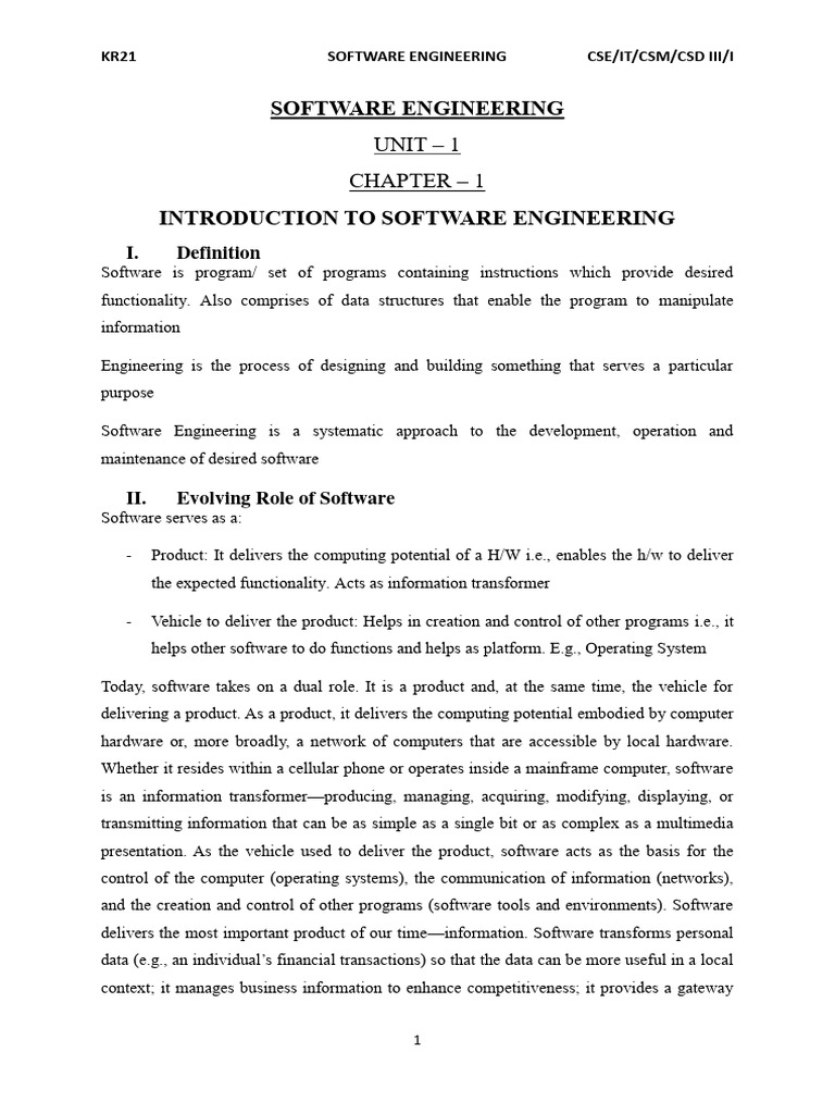 SE_Unit-1 | PDF | Scrum (Software Development) | Software Development Process