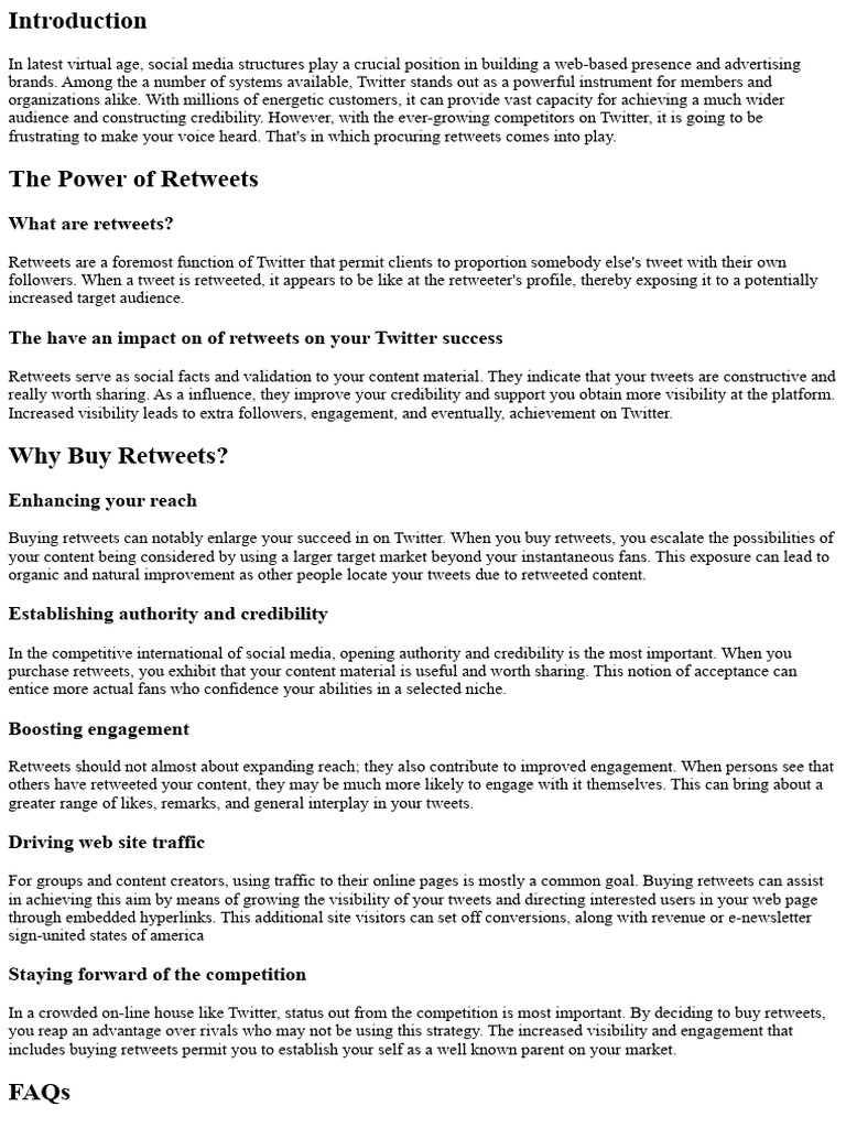 Why Buying Retweets Is An Essential Strategy For Twitter Success 126765 ...