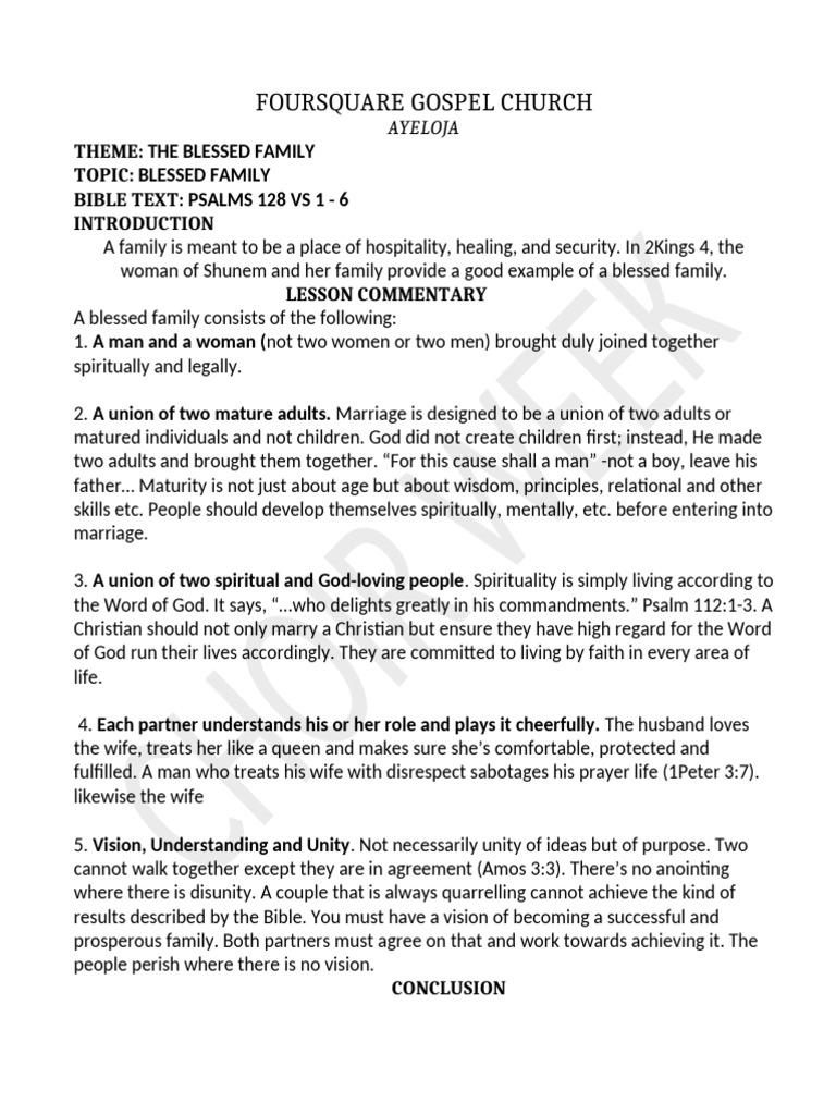 Blessed Family | PDF | Self-Improvement | Religion & Spirituality