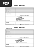 Trip Ticket Form | PDF